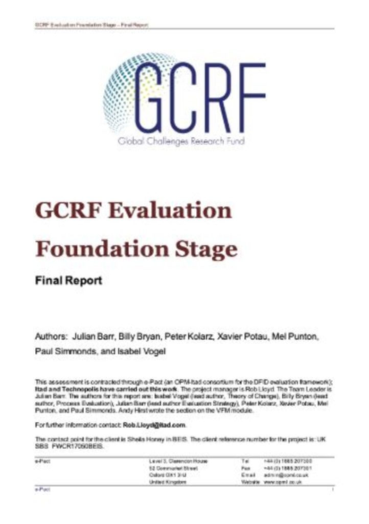 Technopolis Group » Evaluation of the Global Challenge Research Fund ...